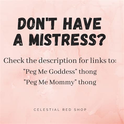 Peg Me Mistress Thong Male Submissive Pegging Kink Femdom Etsy Canada