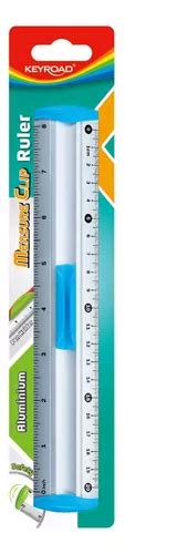 Regla Escolar De Aluminio Keyroad De 20 Cm Metalica MercadoLibre