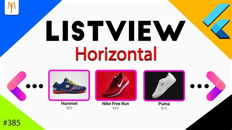 flutter tutorial how to create horizontal listview scrollable row cards text image youtube