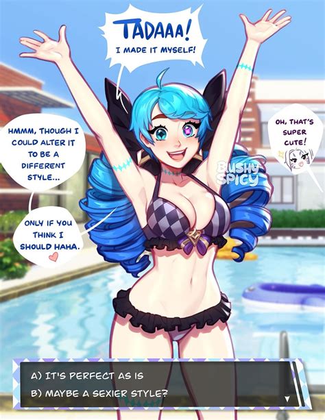 Gwen And Kai Sa League Of Legends Drawn By Blushyspicy Danbooru