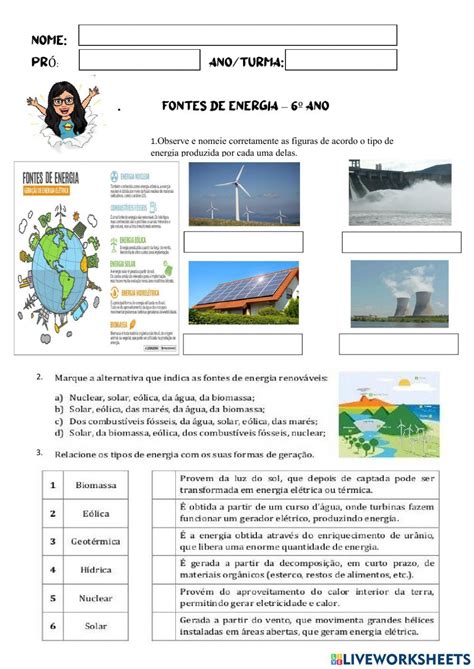 Tipos De Energias Education School Subjects Online Workouts
