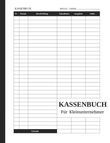 Kassenbuch Für Kleinunternehmer DIN A4 Einnahmen Und Ausgaben Buch