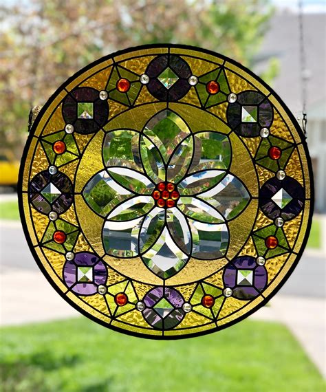 Round Stained Glass Window Panels