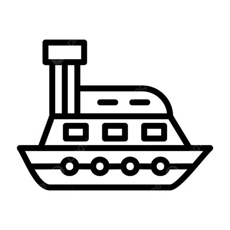 Ship Line Icon Vector Ship Icon Boat Cruise PNG And Vector With
