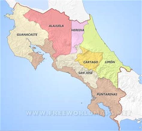 Costa Rica Maps FreeWorldMaps Net