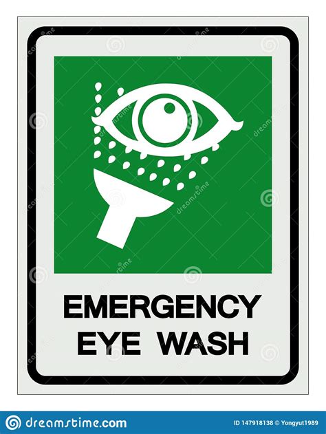 Muestra Del S Mbolo Del Lavado Del Ojo De La Emergencia Ejemplo Del