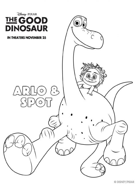 Coloriage Le voyage d Arlo gratuit à imprimer