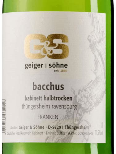 Weingut Geiger S Hne Th Ngersheim Ravensburg Bacchus Kabinett