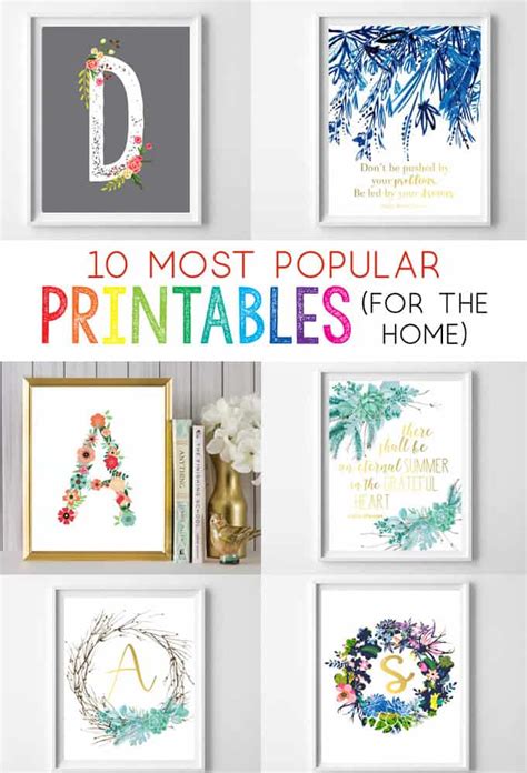 Wall Art On The Cheap Top Most Popular Free Printables For The Home