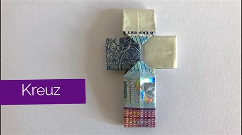 Kreuz Aus Gelscheinen Falten DIY Geldgeschenke Taufe Geld Geschenk