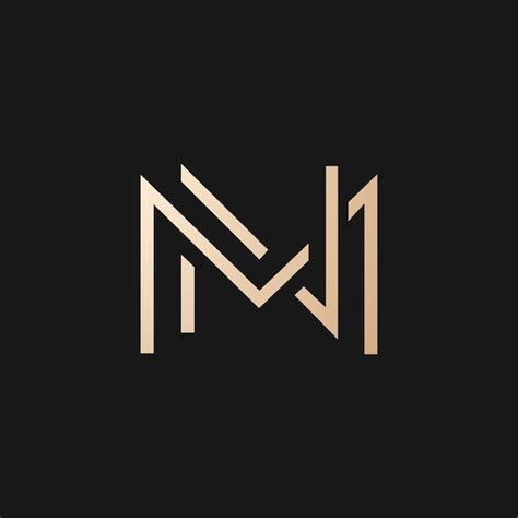 Diseño de logotipo de letra m de lujo Vector Premium
