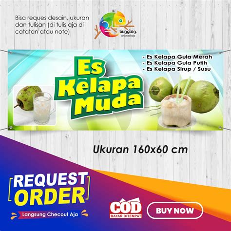 Jual Spanduk Banner Es Kelapa Muda Murah Shopee Indonesia