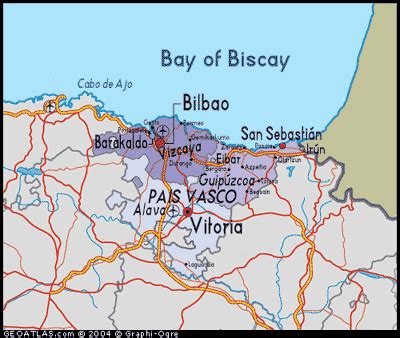 Basque Tourism Map Area Map Of Spain Tourism Region And Topography