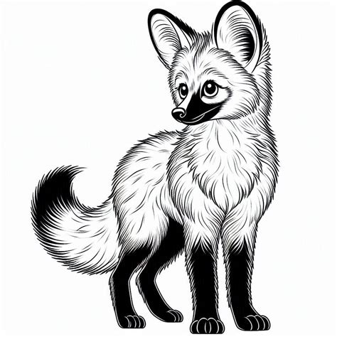 Desenhos de Imagem de Lobo guará para Colorir e Imprimir