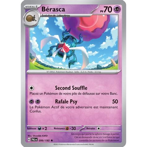 Bérasca 099 193 Carte Pokémon Rare Neuve VF