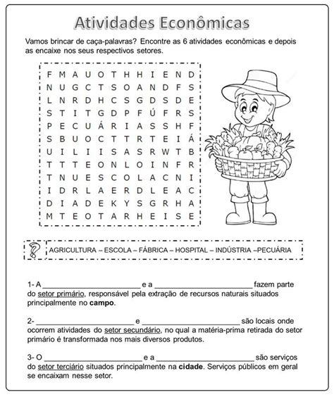 Setores Da Economia Ca A Palavras Geografia Geografia Econ Mica