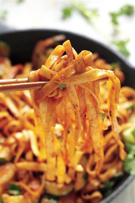 Sunday Suppers Minute Spicy Sriracha Shrimp And Zucchini Lo Mein