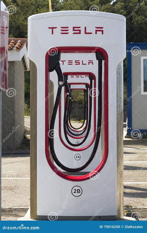 Charging Pump Station Tesla Editorial Image 79016250