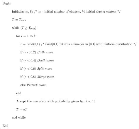 figure 1 from simulated annealing using a reversible jump markov chain monte carlo algorithm for