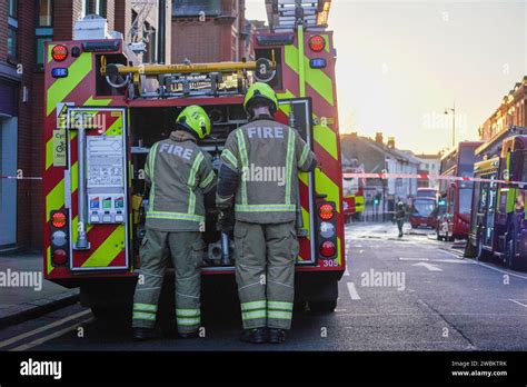 London Fire Brigade Firefighters Stock Photo Alamy
