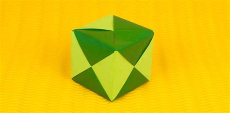 3d Origami Anleitung Würfel falten Faltanleitung von Einfach Basteln