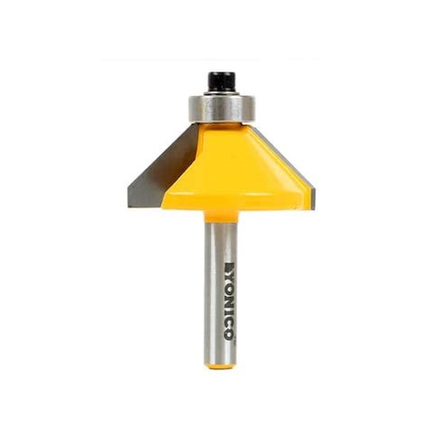 Yonico 1 4 In Chamfer Edge Forming 45 Shank Carbide Tipped Router Bit