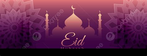 Dise O Decorativo De La Bandera Isl Mica Del Festival Eid Mubarak