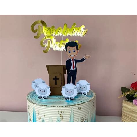 Topo De Bolo Pastor Pastora P Lpito D Shopee Brasil