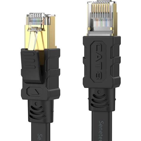 Senetem Câble Ethernet Cat 8 7 6 m haut débit 40 Gbit s 2000 MHz