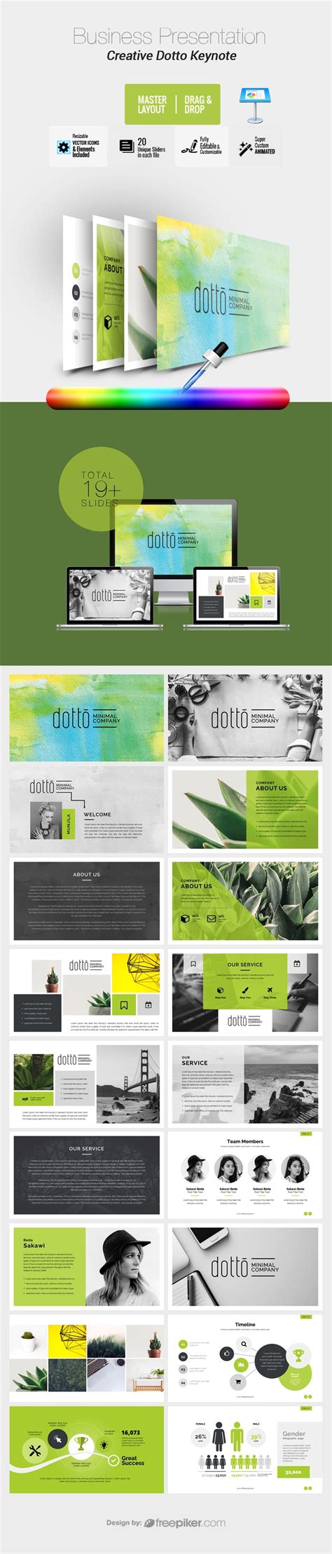Freepiker Dotto Keynote Template