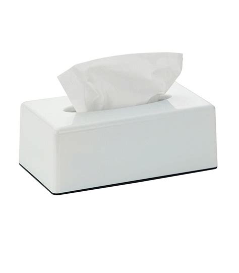 Bo Te Mouchoirs Rectangulaire En Plastique Blanc Wadiga