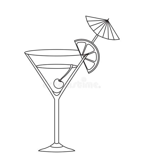 Icono De La Bebida Del C ctel De La Taza Ilustración del Vector