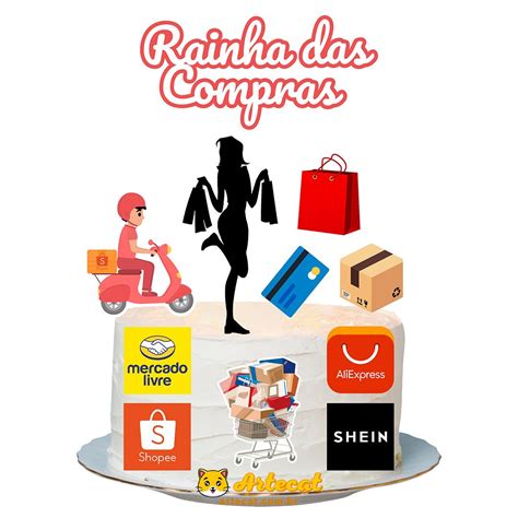 Topo De Bolo Rainha Das Compras