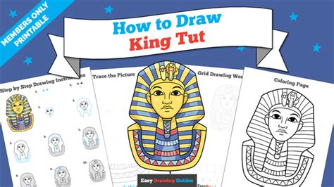 How To Draw King Tut Really Easy Drawing Tutorial