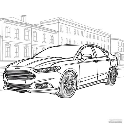 Desenho De Carro Ford Para Colorir