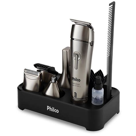 Aparador De Pelos Philco Multi Groom Aqua 12 Em 1 PAP03 Aparador De
