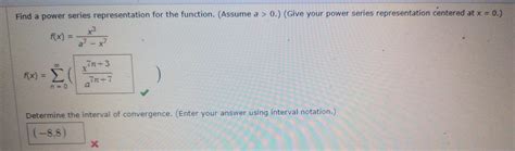 Solved Find A Power Series Representation For The Function Chegg