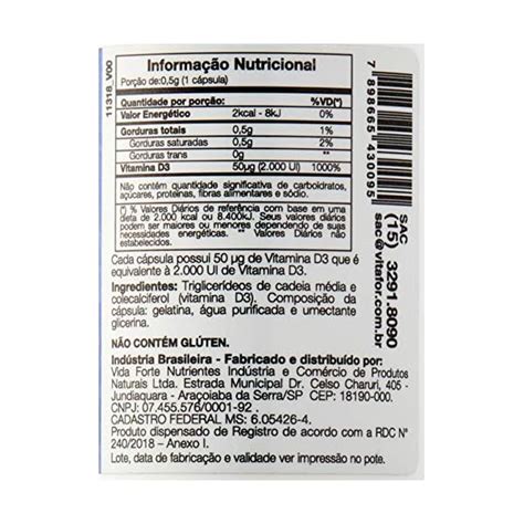 Vita D3 30 Cápsulas Vitafor Vitafor Vita Supply
