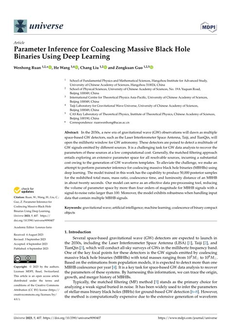 pdf parameter inference for coalescing massive black hole binaries using deep learning