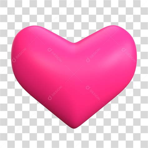 Coração Rosa PNG Transparente download Designi