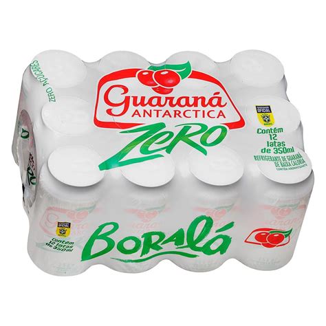 Refrigerante ANTARCTICA Guaraná Zero Lata 350ML 12 unidades Pão de Açúcar