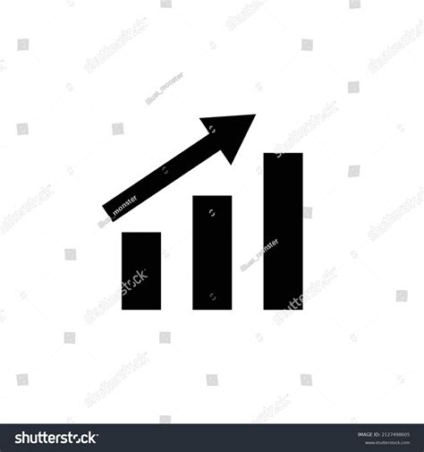 Simple Bar Graph Silhouette Icon Editable Stock Vector Royalty Free