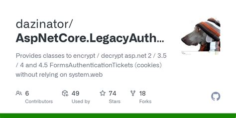 GitHub Dazinator AspNetCore LegacyAuthCookieCompat Provides Classes