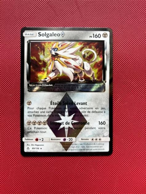 CARTE POKÉMON SOLGALEO Prisme 89 156 SL5 Soleil Lune Ultra Prisme FR