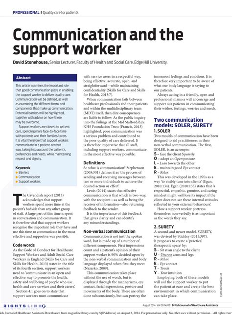 Barriers To Communication In Health And Social Care