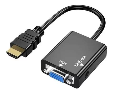 Cabo Conversor Hdmi P Vga Pc Xbox Monitor C Sa Da De Udio Mercadolivre