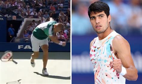 Carlos Alcaraz Beats Dan Evans At US Open As Brit Smashes Racket