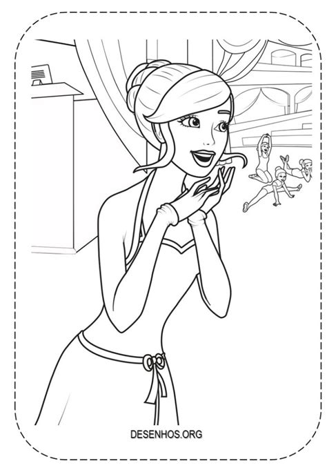 Desenho De Barbie Bailarina Para Colorir Tudodesenhos Vlrengbr Porn