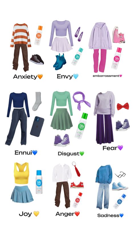 Inside Out Group Costume Insideout Insideout2 Costume Halloween