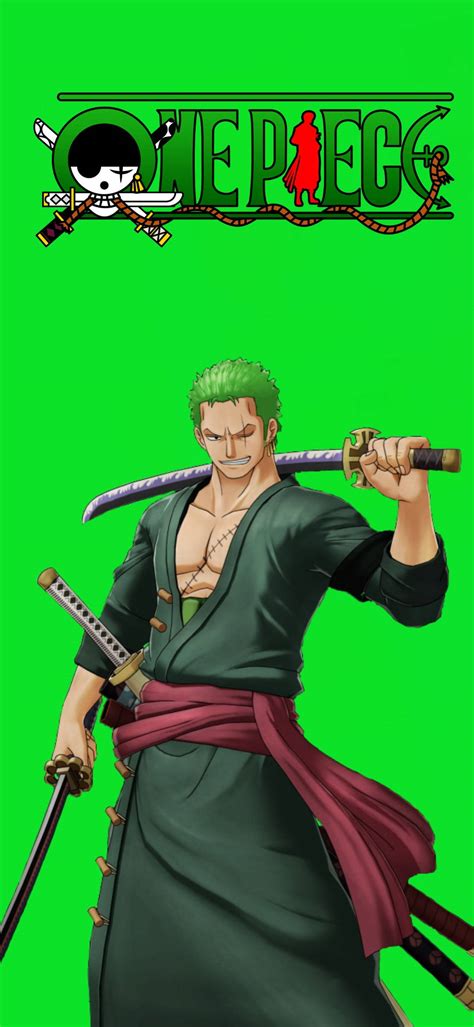 Baixe Papéis de Parede do Desenholegal Do Zoro Pfp Em Fundo Verde